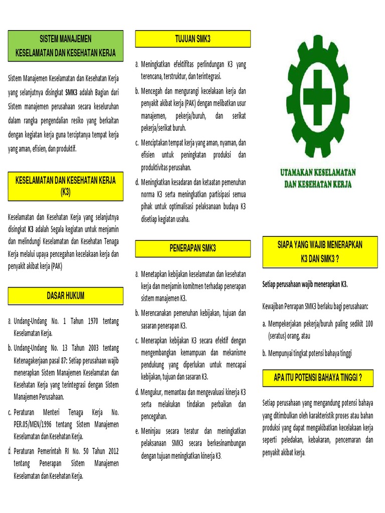 Leaflet k3 Konstruksi | PDF