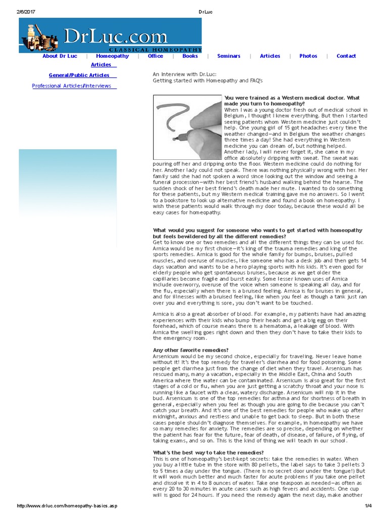 DrLuc-Homeo Aggravation and Water Dose Article (Very Informative) | PDF ...
