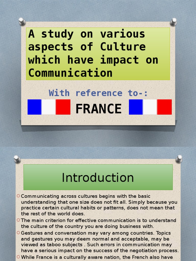 French Culture | PDF | Etiquette | Communication