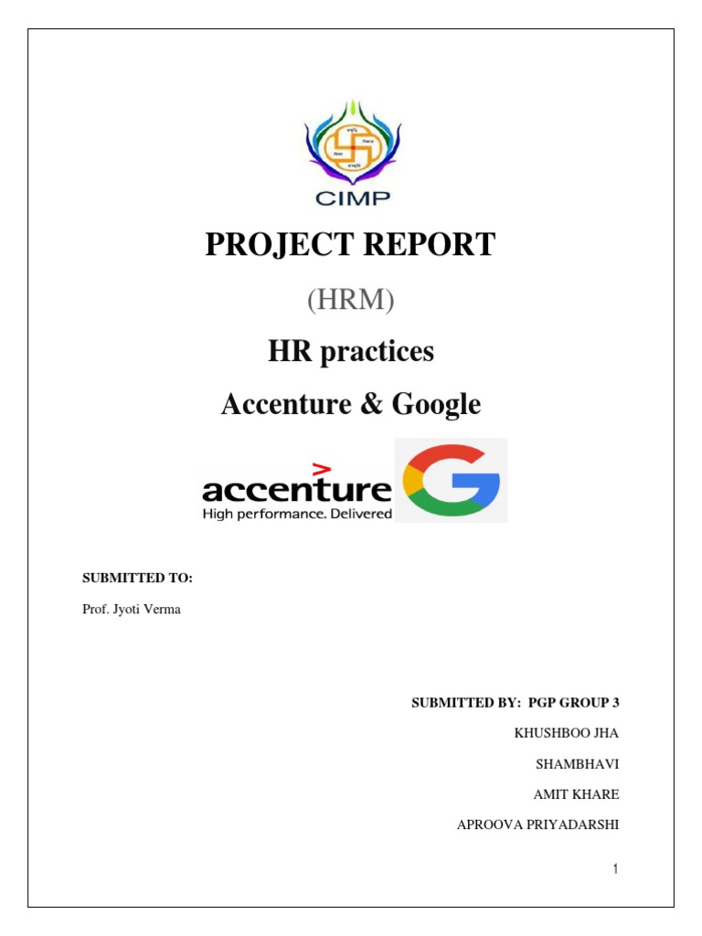 Project Report: HR Practices Accenture & Google | PDF | Human Resource ...