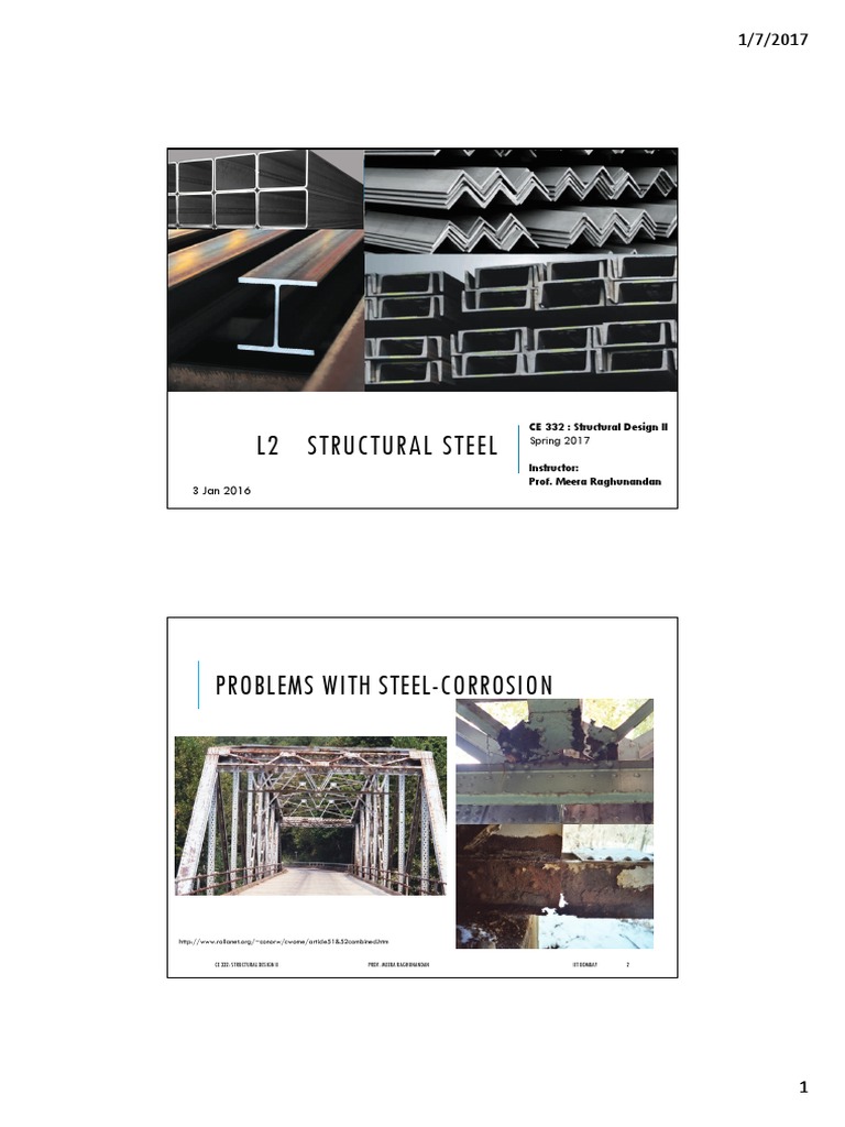 L2 Structural Steel: CE 332: Structural Design II | PDF | Fatigue ...