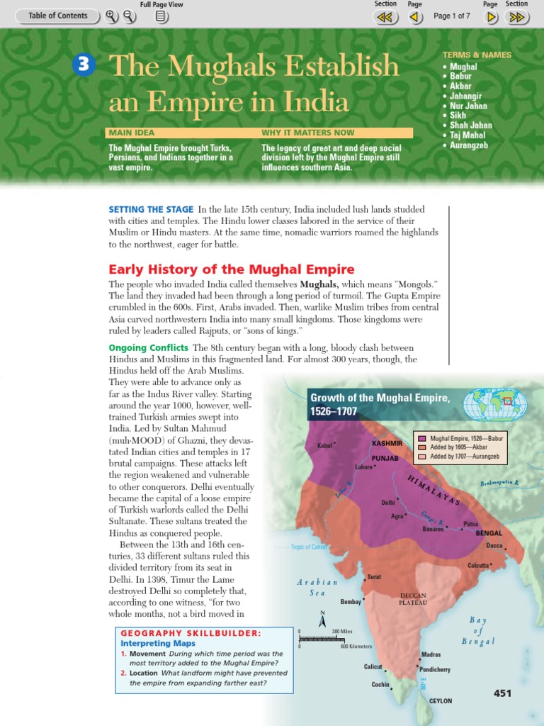 18-3 the mughals establish an empire in india | Mughal Empire | Hindu