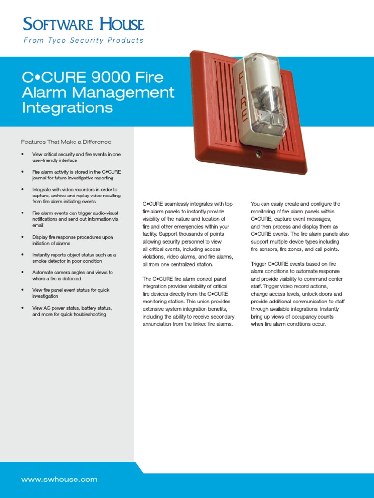 Ccure 9000 Fire Alarm MGMT Integ - Ds - r01 - LT - en PDF | PDF ...