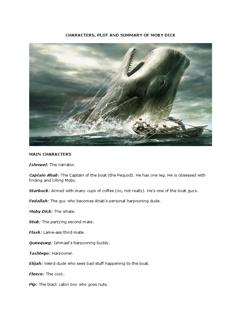 Synopsis of Moby Dick Novel For Form 3 | PDF | Moby Dick | Captain Ahab