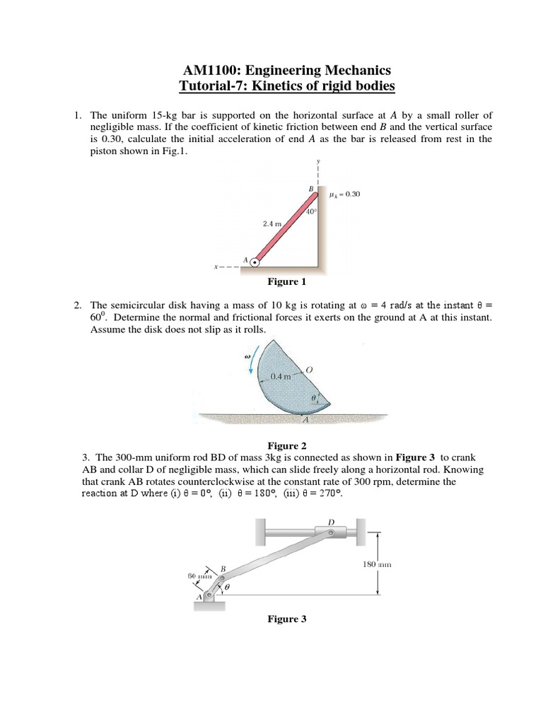 Kinetics of Rigid Bodies | Friction | Rotation Around A Fixed Axis