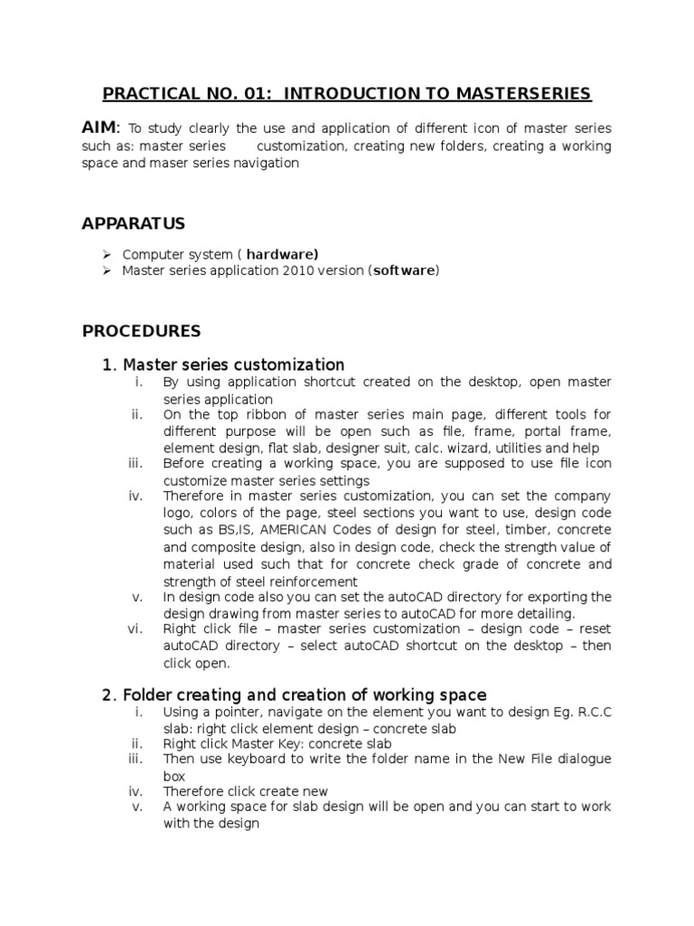 Practical No. 01: Introduction To Masterseries Aim:: 1. Master Series Customization | PDF | Icon ...