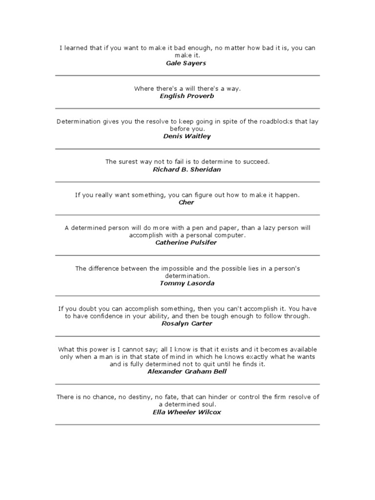 Determination | PDF | Self-Improvement