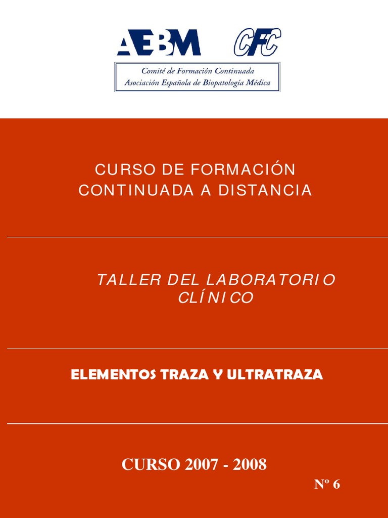 Elementos Traza y Ultratraza en Salud | PDF | Espectroscopía de ...