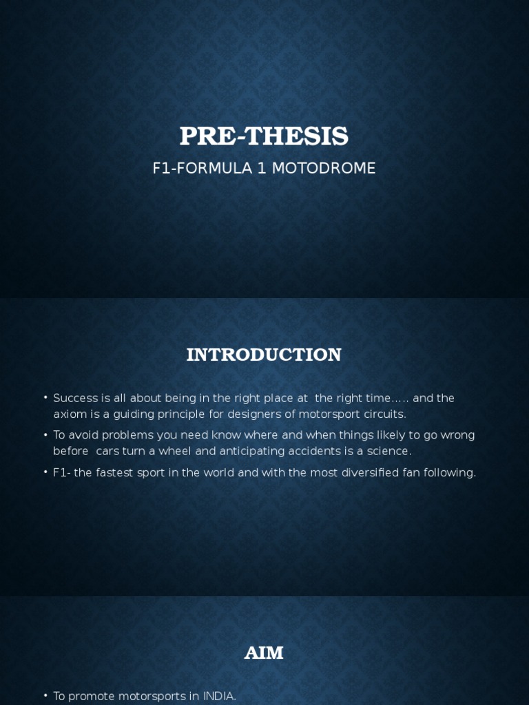 Pre Thesis