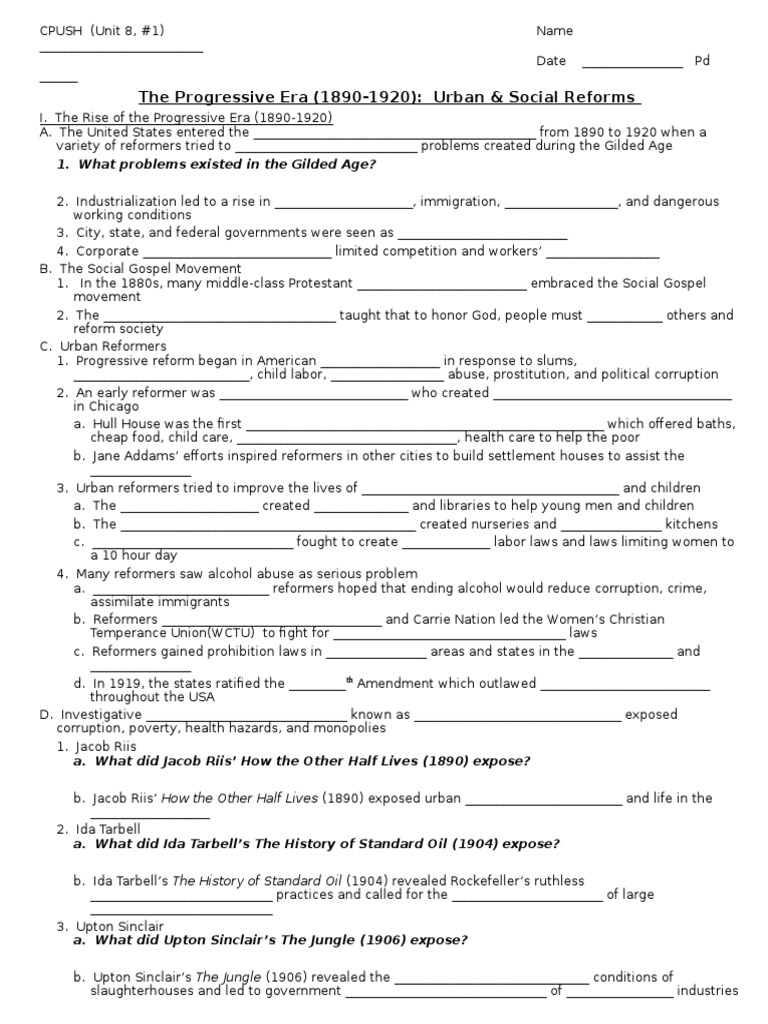 1 Progressive Era - Urban Social Reforms | Download Free PDF ...