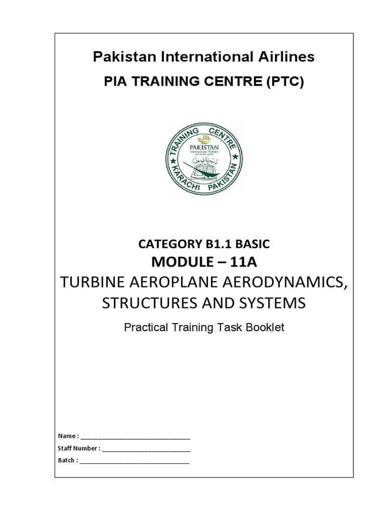 M11 Practical Training Task Booklet Basic 1 | PDF | Aircraft Flight Control System | Aircraft