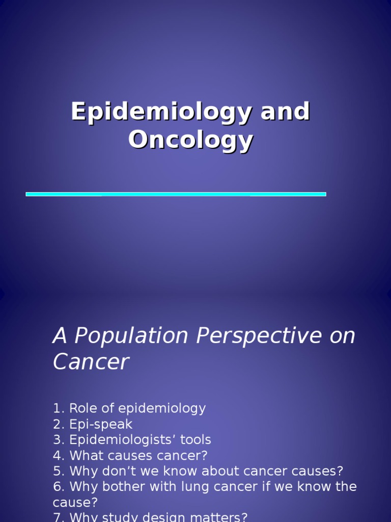 P3. Epidemiology Cancer | PDF | Cancer | Lung Cancer