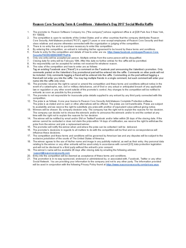 Reason Core Security Terms | PDF | Facebook | Information Privacy