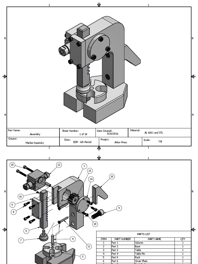 Arbor Press Drawing Final1 | PDF