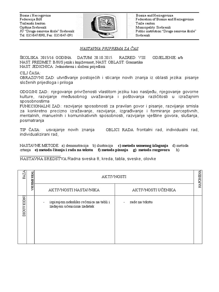 Slozeni Prijedlozi | PDF