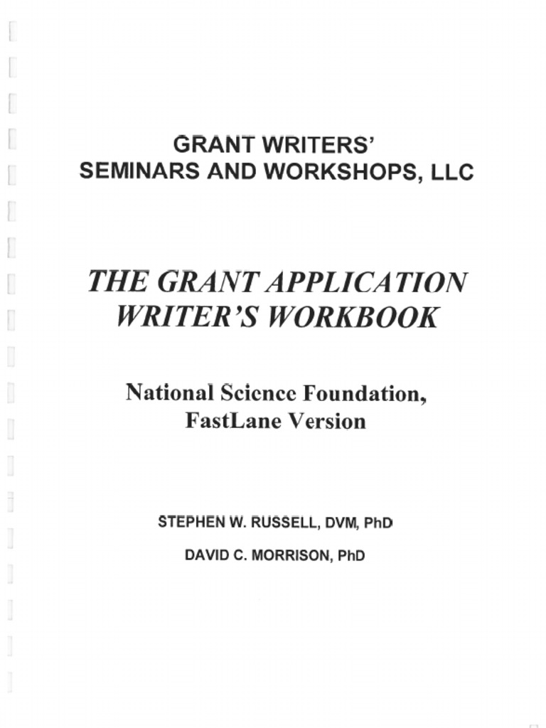 Grant Writers Workbook | PDF