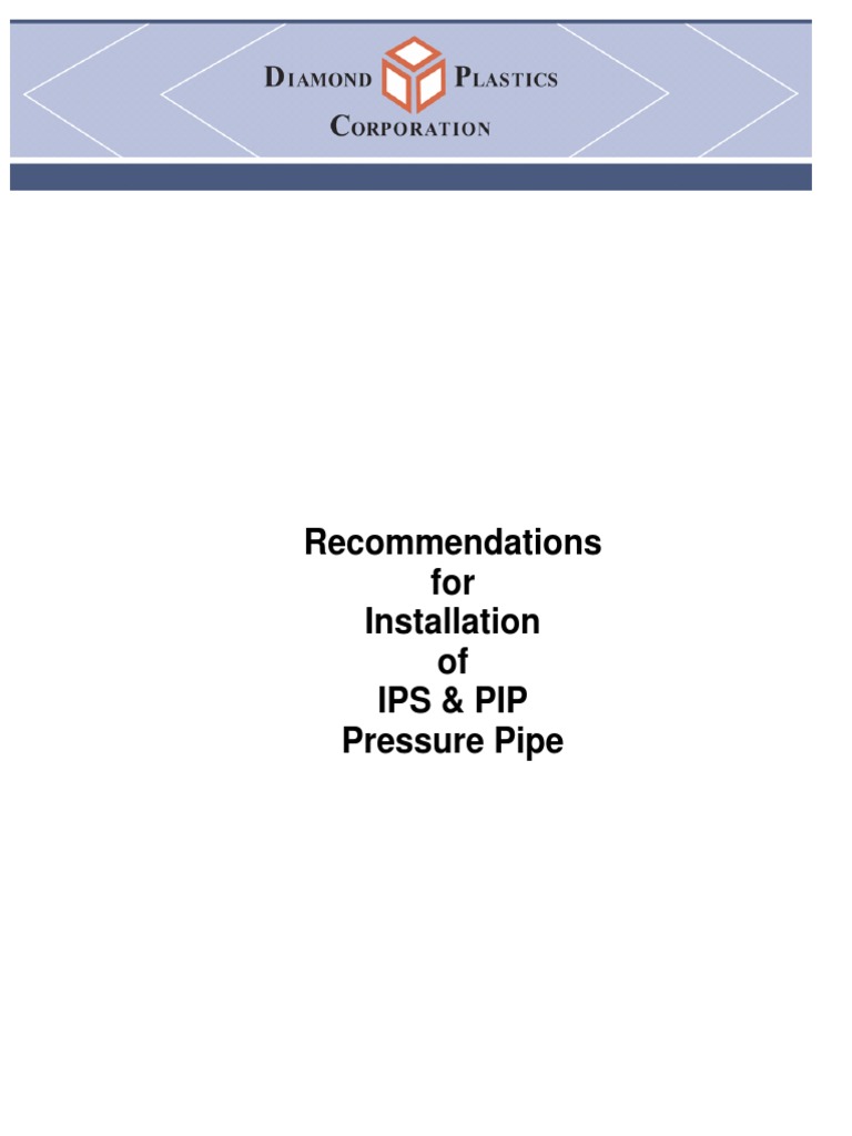 Ips Pip Installation Tuberia PVC | PDF | Leak | Pipe (Fluid Conveyance)