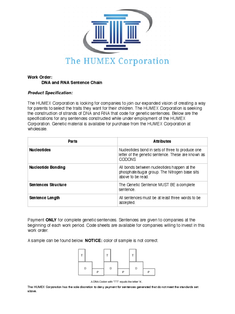 Genetic Sentences DAY 3 | PDF | Genetics | Dna