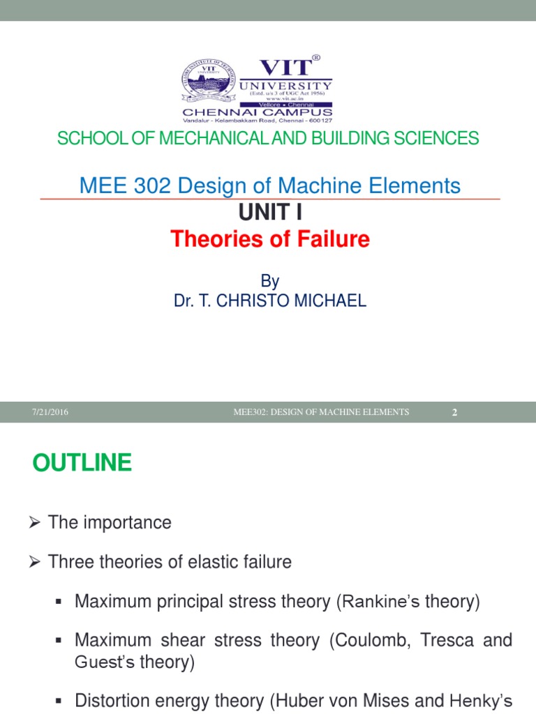 Theories of Failure in Machine Design | PDF | Yield (Engineering ...