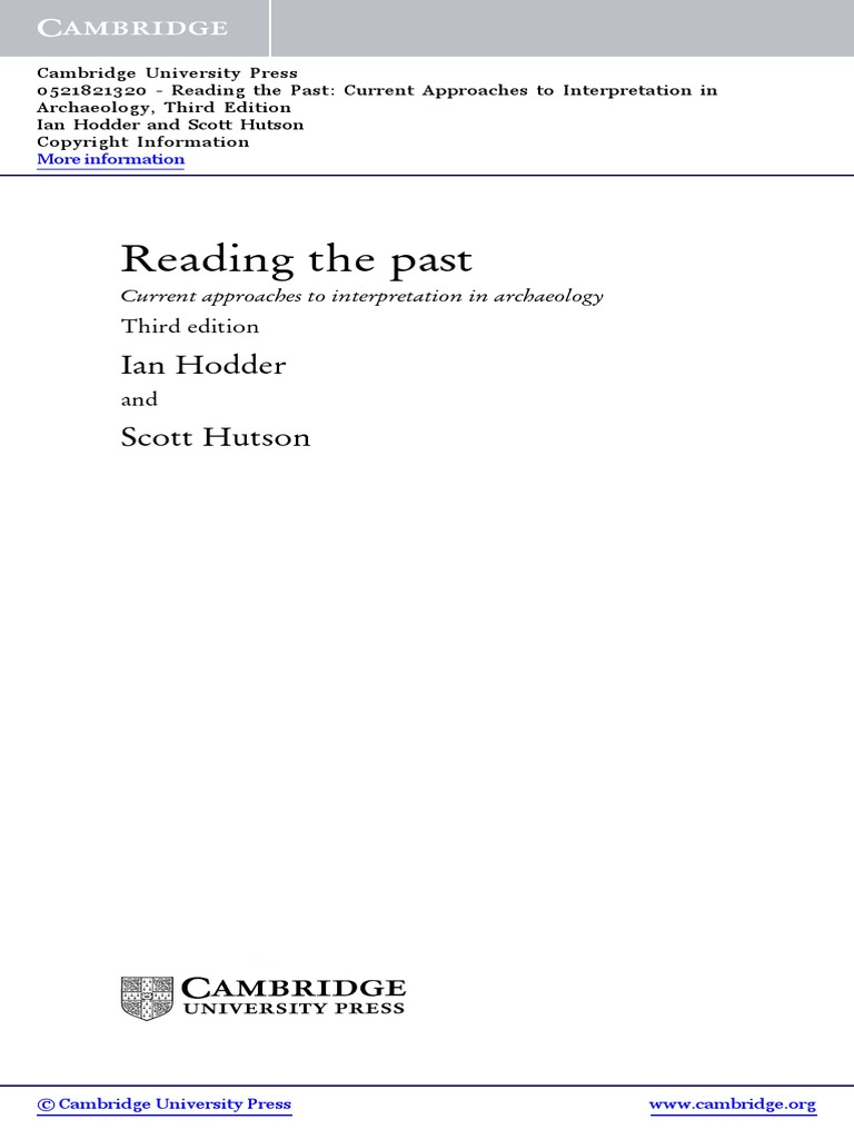 Reading The Past: Ian Hodder Scott Hutson | PDF | Social Science