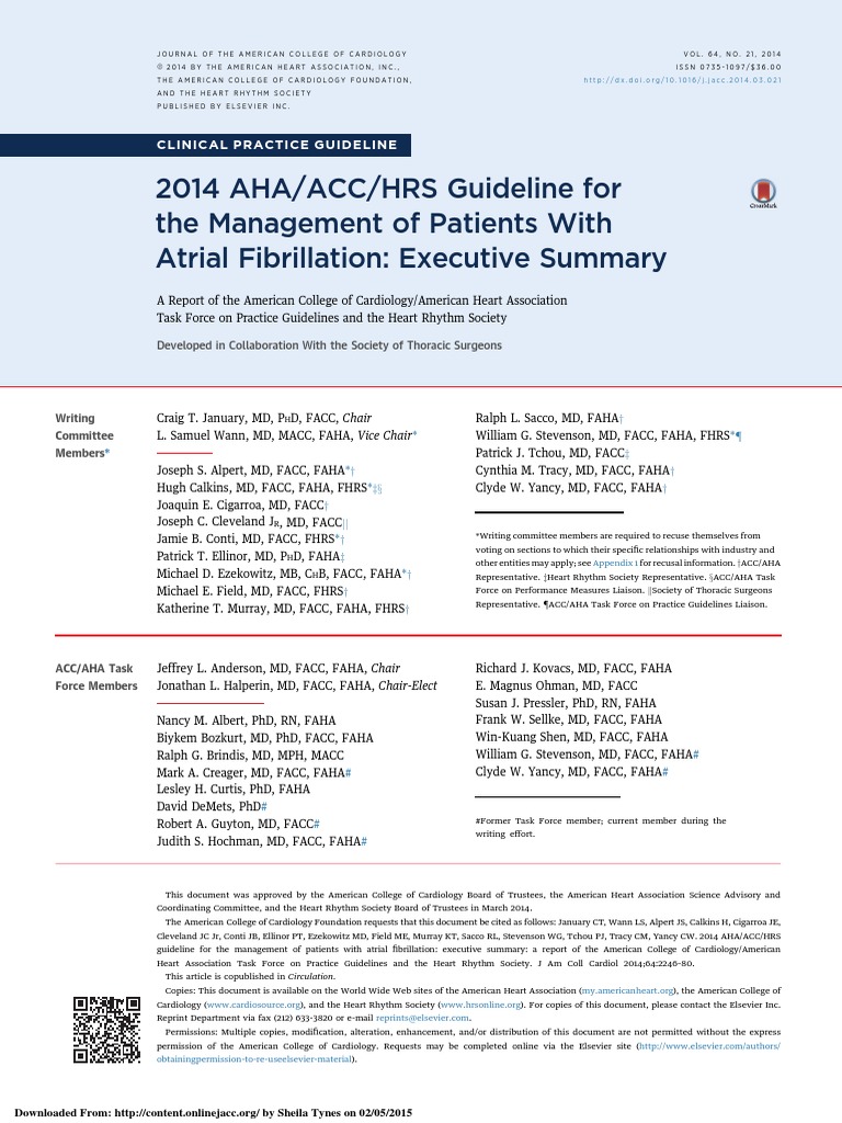 Guideline AF PDF | PDF | Stroke | Clinical Trial