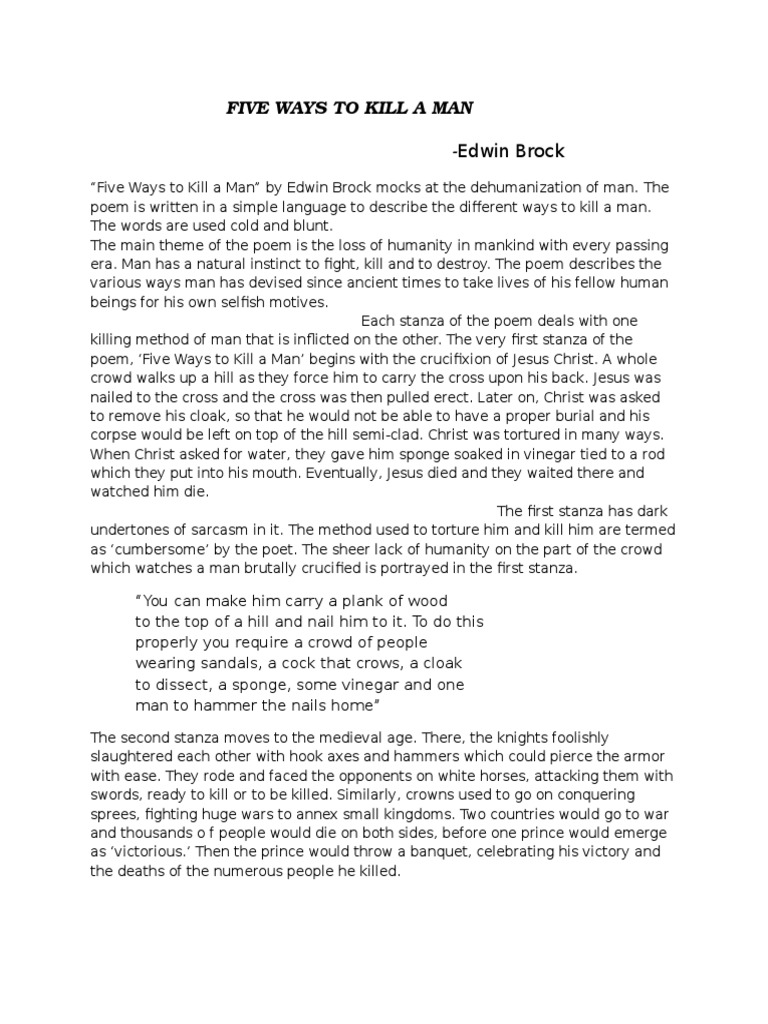 Five Ways To Kill A Man | PDF | Crucifixion | Jesus