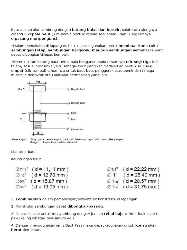 Panduan Lengkap Baut dan Sekrup | PDF