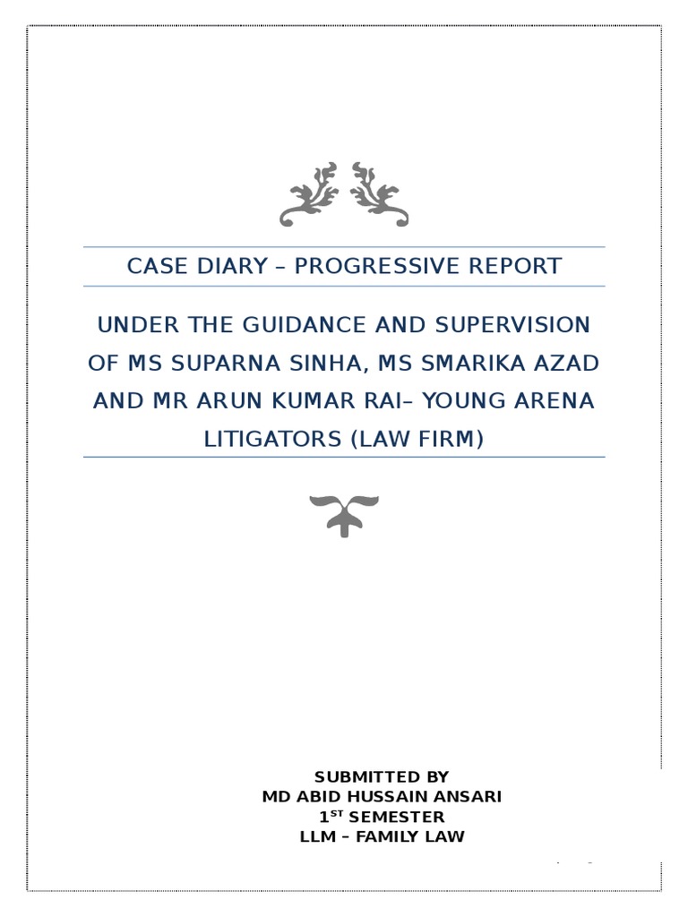 Case Diary | PDF | Internship | Job Hunting