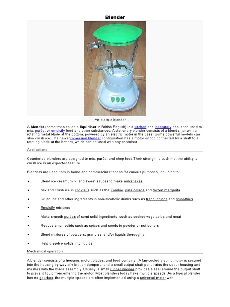 Blender | PDF | Blender | Mechanical Engineering