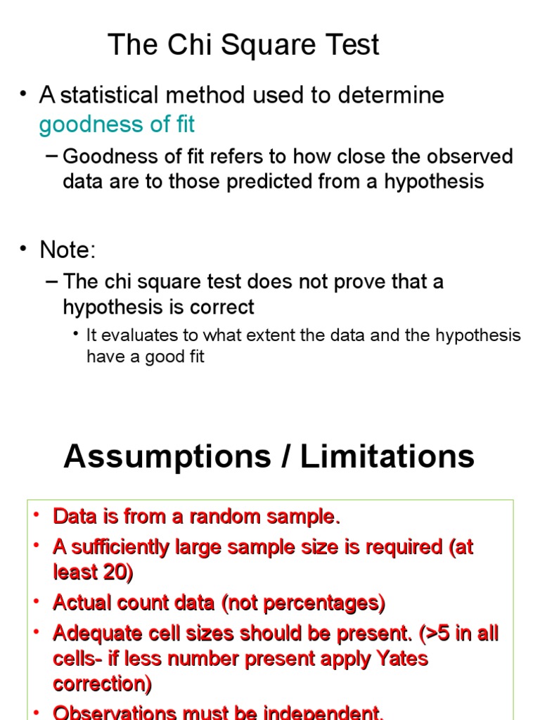 The Chi Square Test | PDF | Chi Squared Distribution | P Value