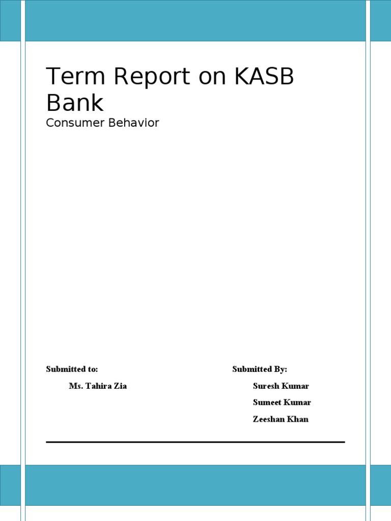 KASB Bank CB Report | Download Free PDF | Market Segmentation | Credit Card