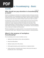 Examples of Good Housekeeping in The Workplace | PDF | Housekeeping ...