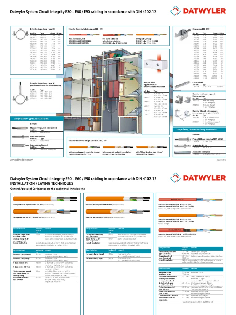 DATWYLER Safety Product Overview 0415 01 | Download Free PDF | Cable ...