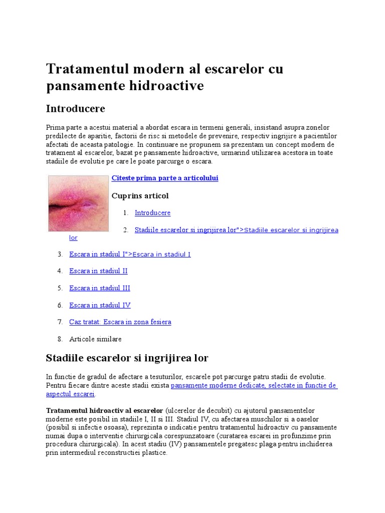 Escarele de Decubit | PDF