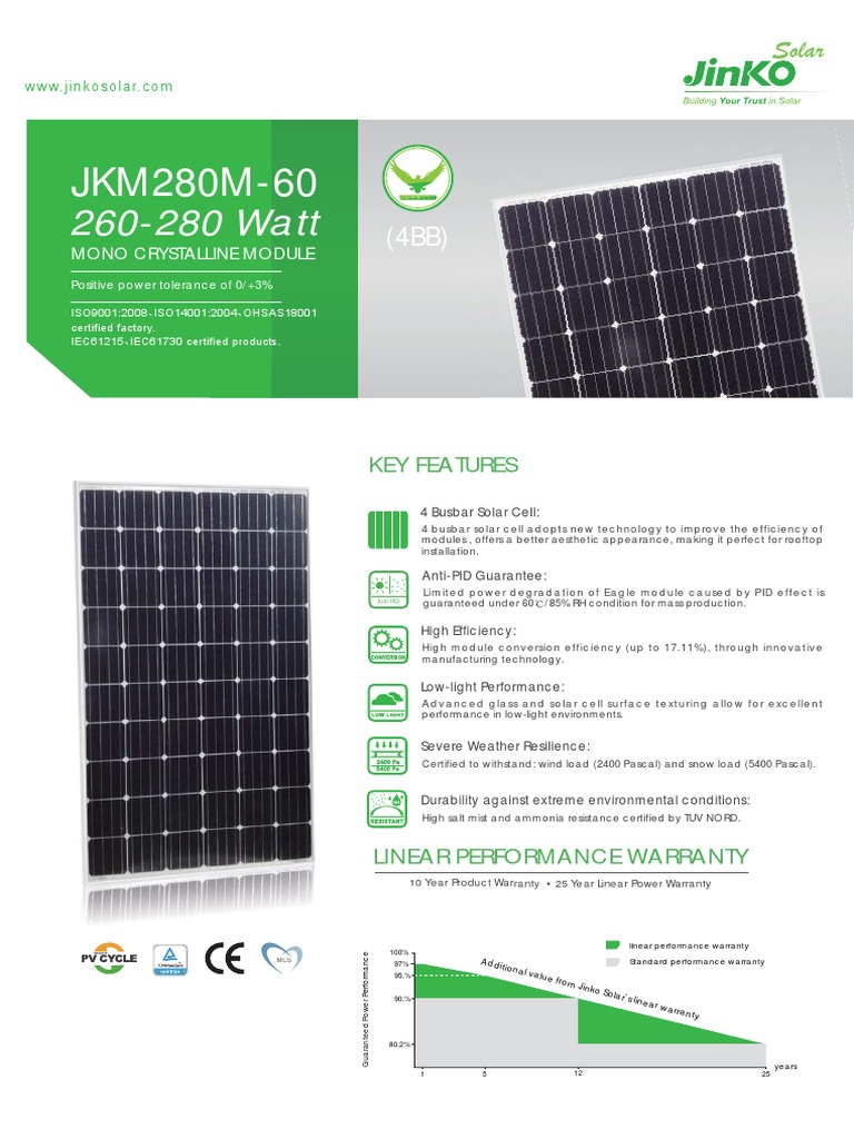 Schneider Jinko Solar Module | PDF | Solar Cell | Solar Panel