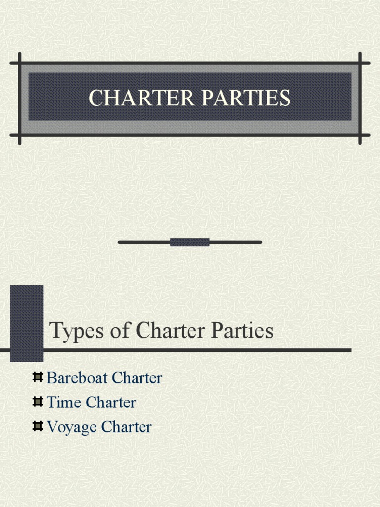 Charter Parties | PDF