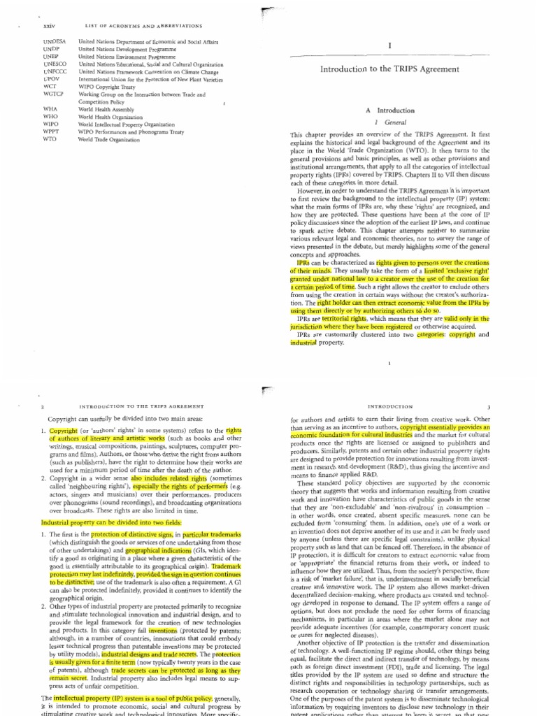 Introduction To The Trips Agreement | PDF | World Trade Organization ...