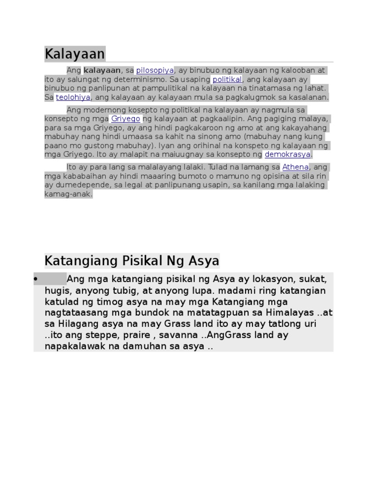 Kalayaan | PDF