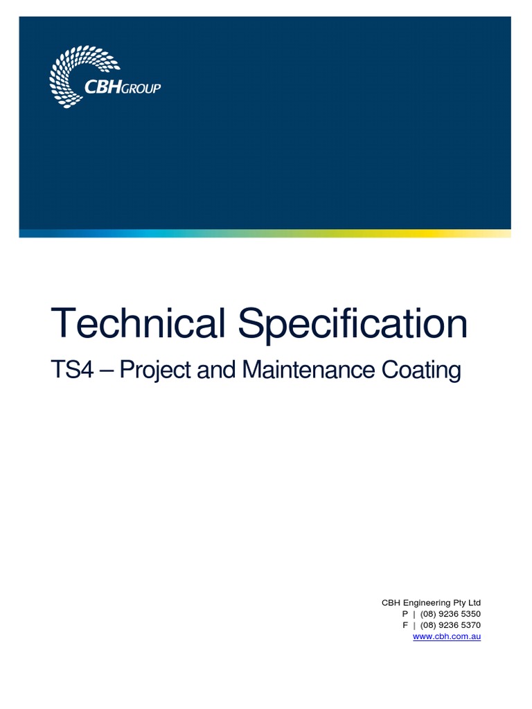 TS4 - Project and Maintenance Coating PDF | PDF | Galvanization | Specification (Technical Standard)