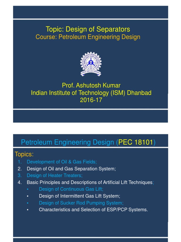 Design of Separators-Three Phases - Note For Students | PDF | Fluid ...