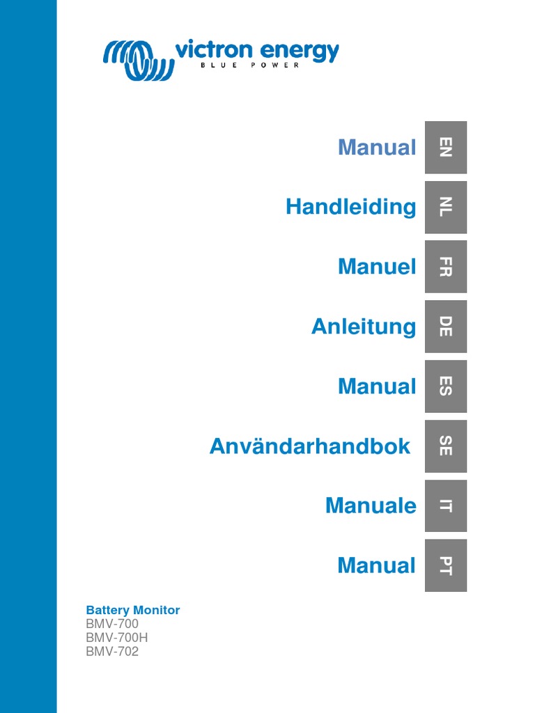 Manual BMV 700 700h 702 en NL FR de Es Se PT It | PDF | Battery ...