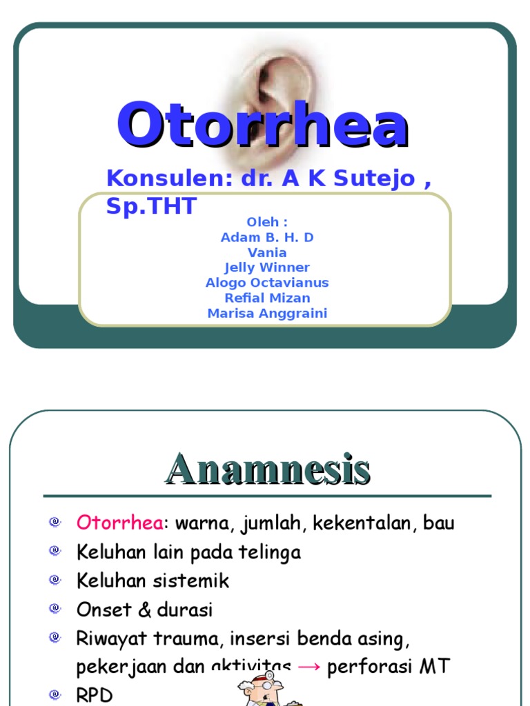 Otorrhea 3 | PDF