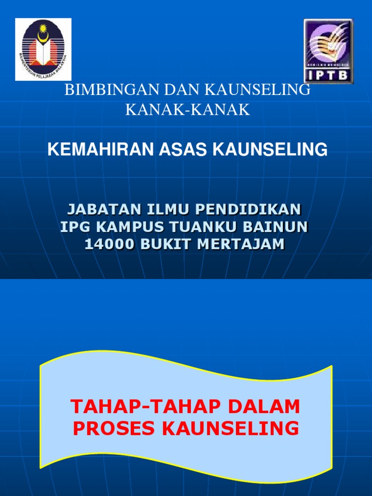 Kuliah 12 Tahap-Tahap Proses Kaunseling PDF | PDF