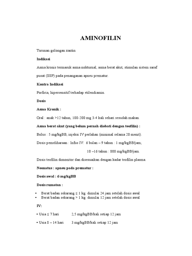 AMINOFILIN | PDF