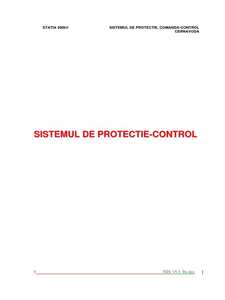 Sistemul de Protectie Comanda Control Manual - V1.1 - Ro PDF | PDF