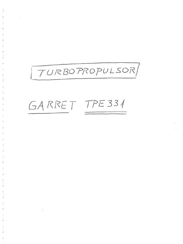 Turbopropulsor Garret Tpe331 | PDF