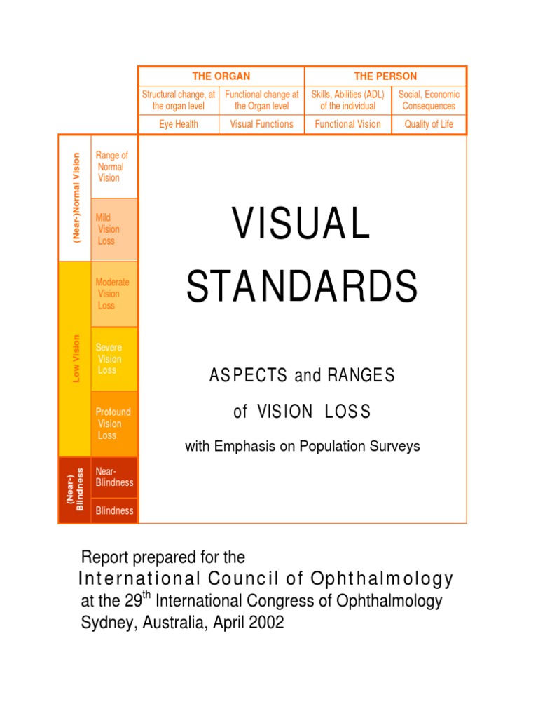 Visual Standards Report | PDF | Visual Impairment | International ...
