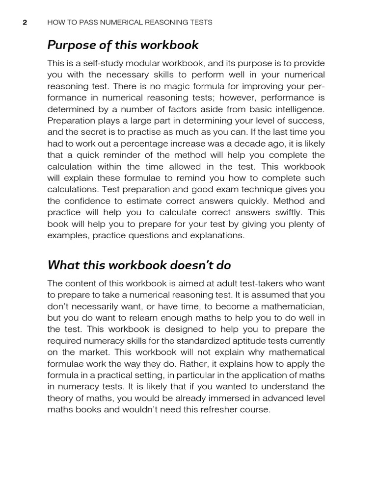 How To Pass Numerical Reasoning Tests | PDF | Multiple Choice | Test ...