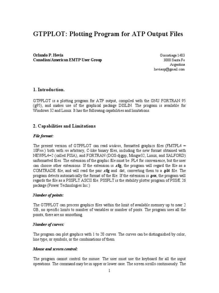 GTPPLOT: A Comprehensive Plotting Program for Analyzing ATP Output Files | PDF | File Format ...