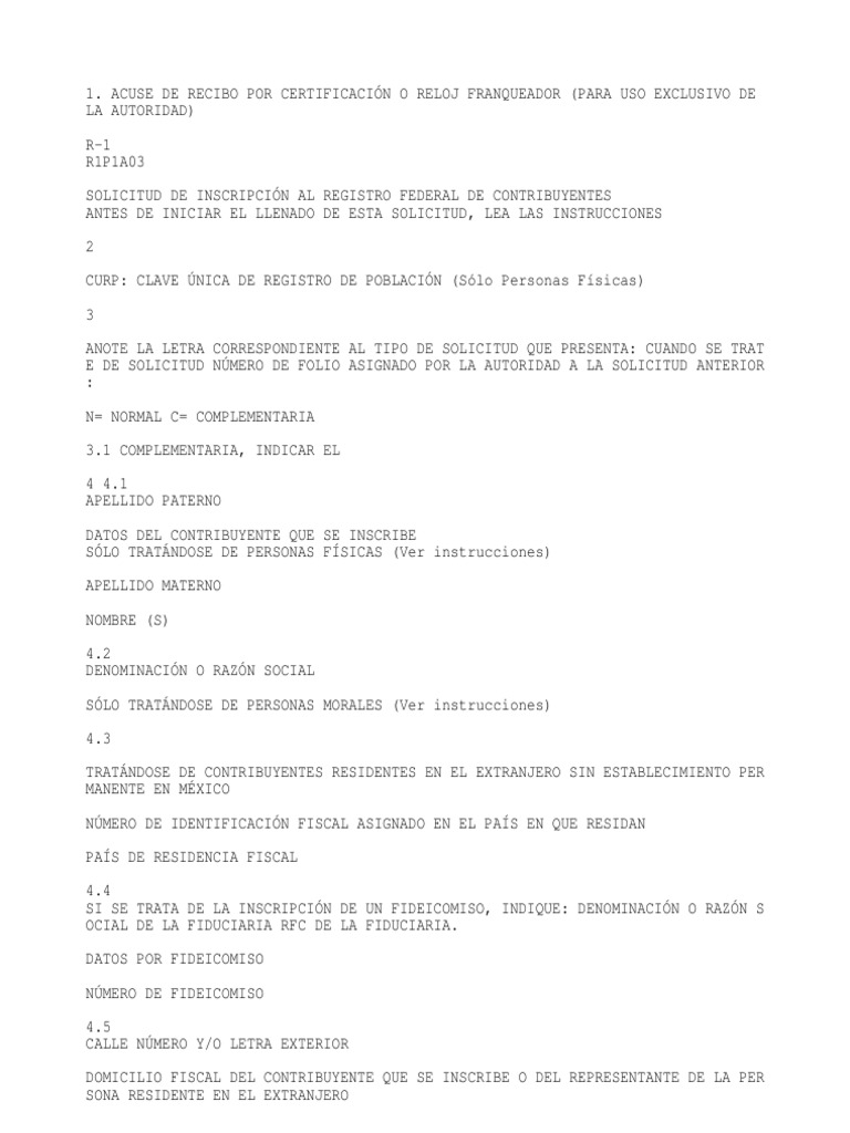 Formato R1 | PDF | Gobierno | Business